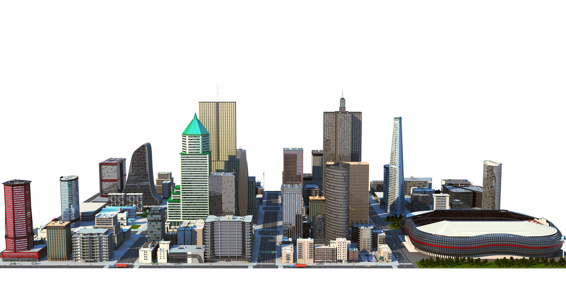Big city a1 day 3D model - TurboSquid 1402226