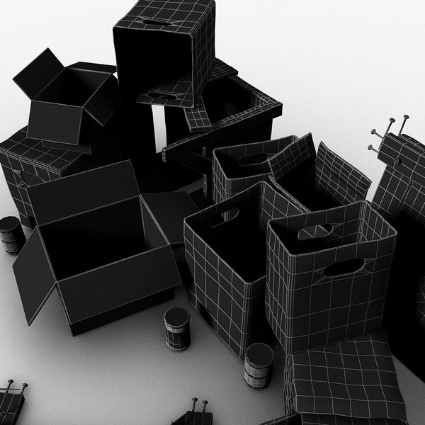 junk wood crate 3d obj