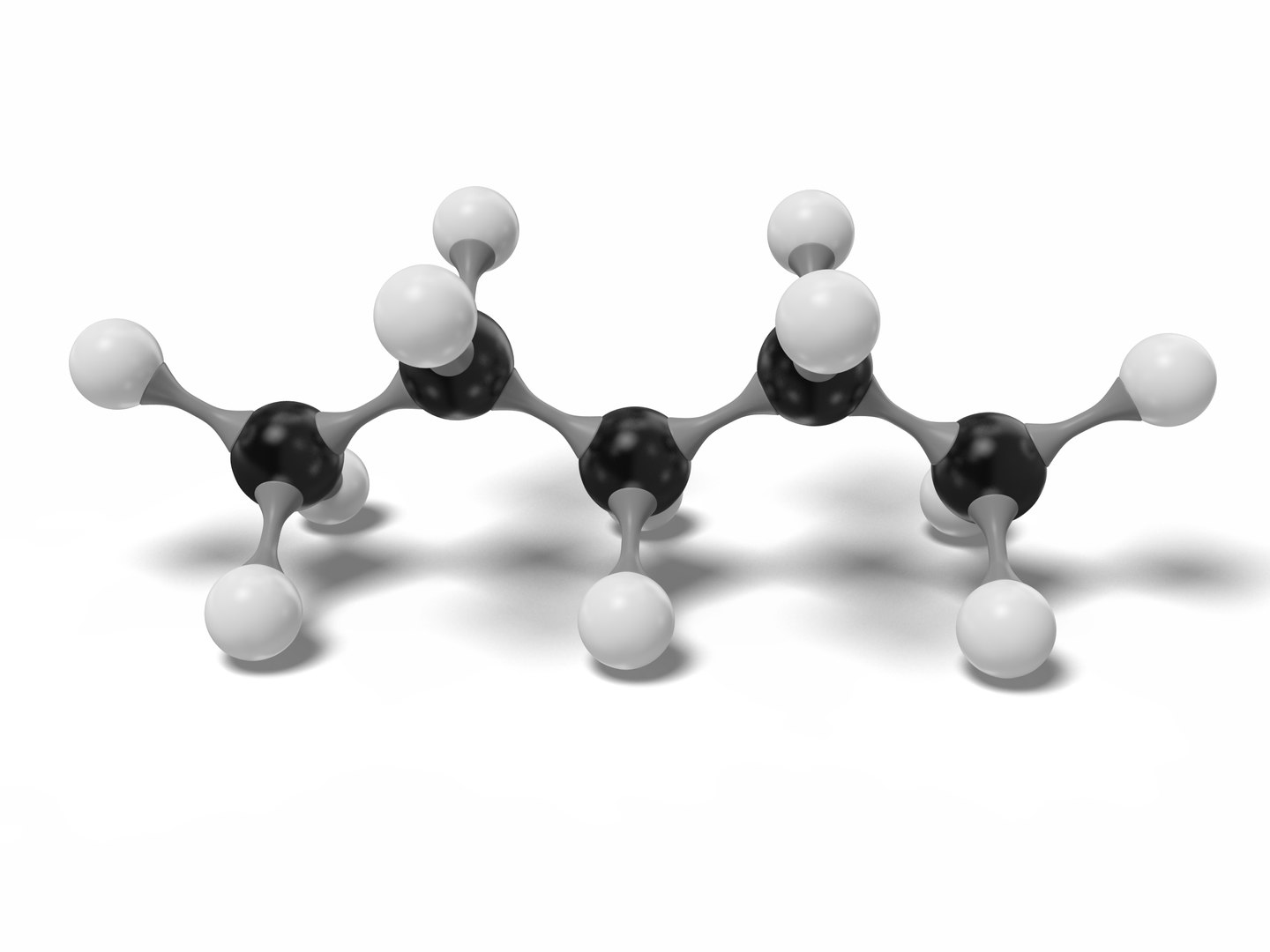 Pentane Molecule C5h12 Modeled Model - TurboSquid 1540524