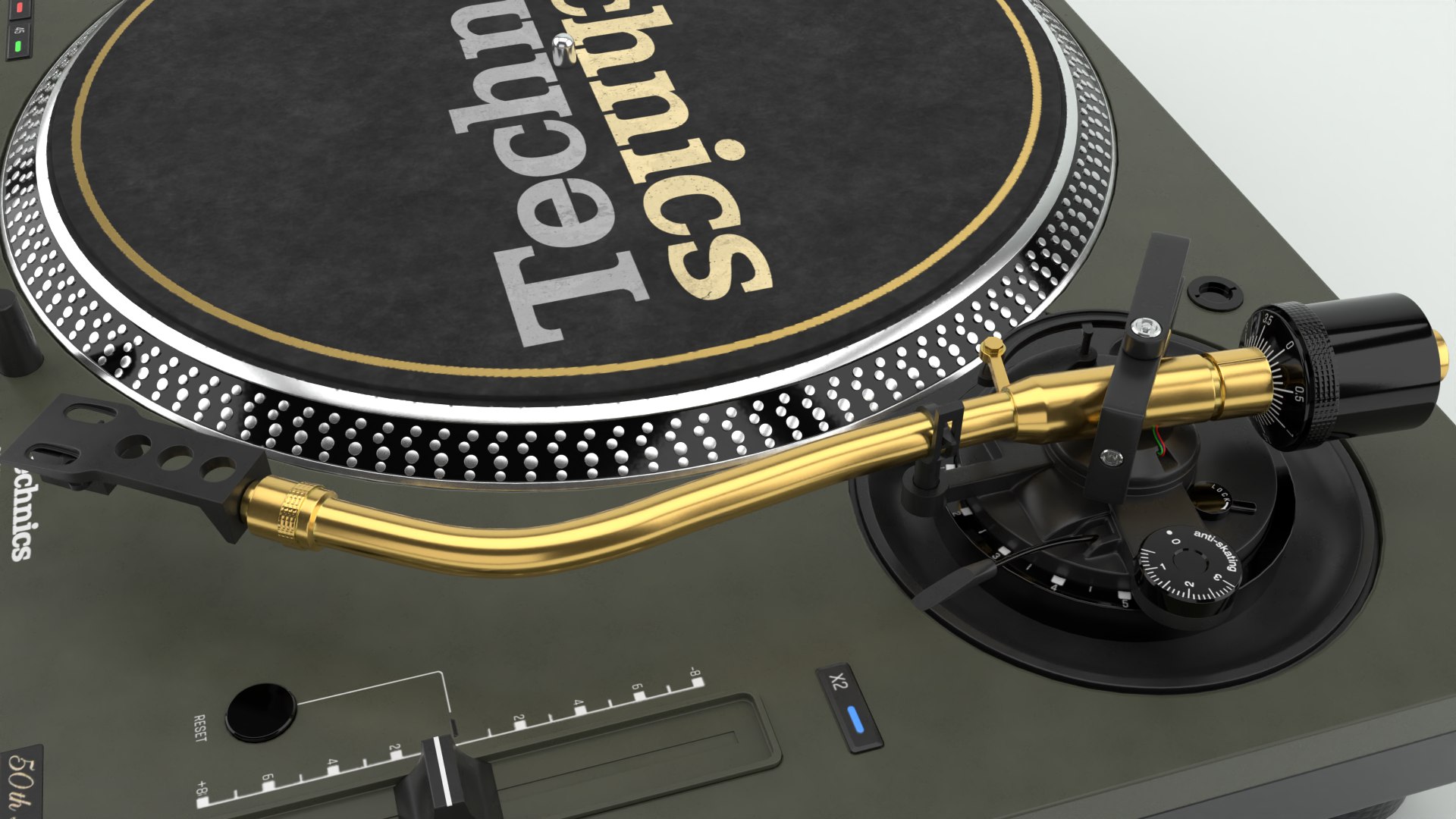 3D Technics SL-1200M7L Turntable Green Model - TurboSquid 2098794