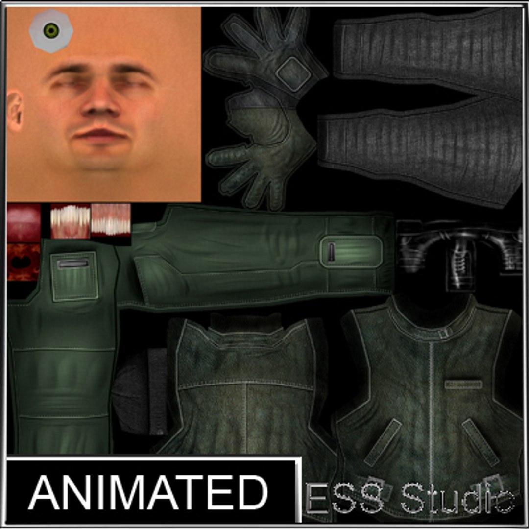 polygonal thief animation max