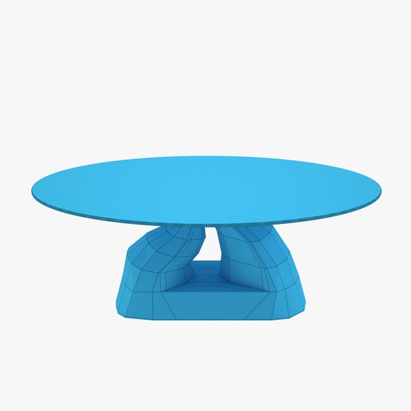 3d model curved modern table