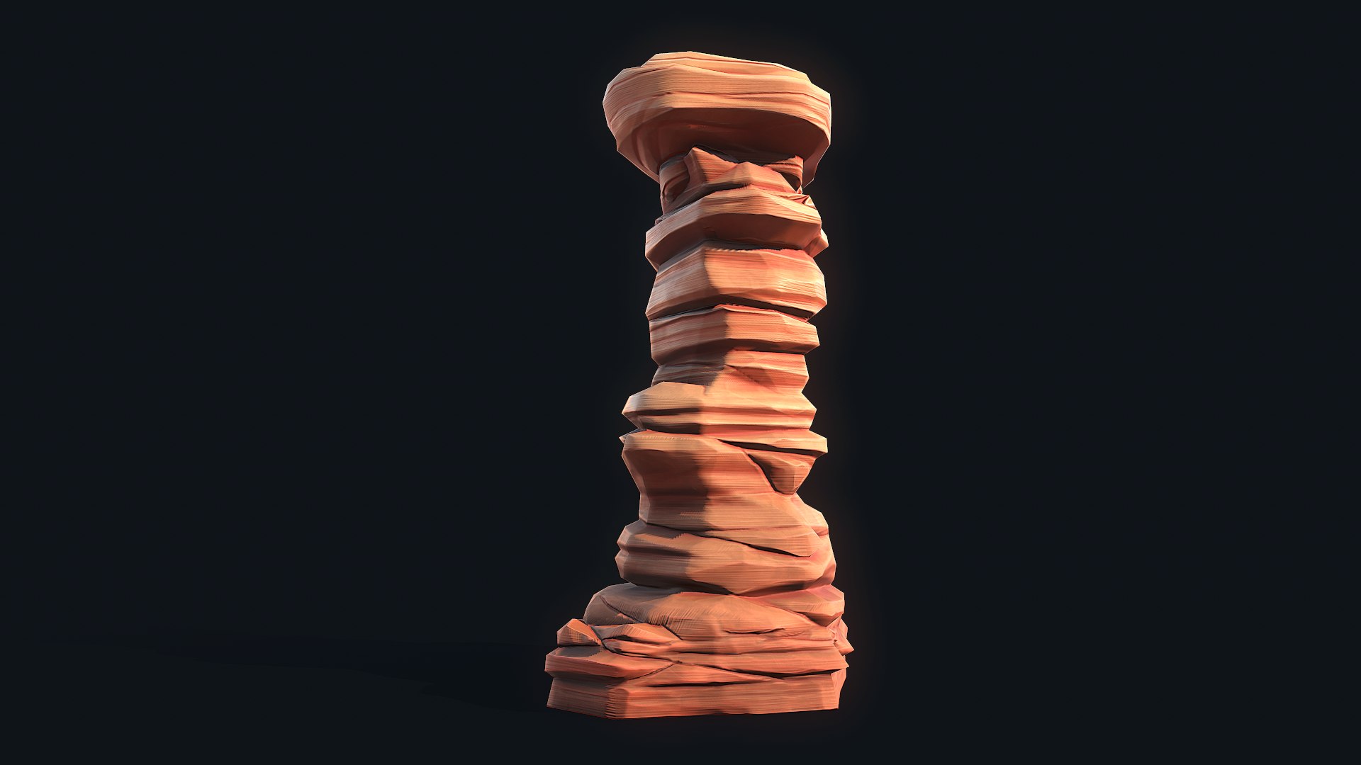 3D Model Stylized Desert Rock 1 - TurboSquid 2134684