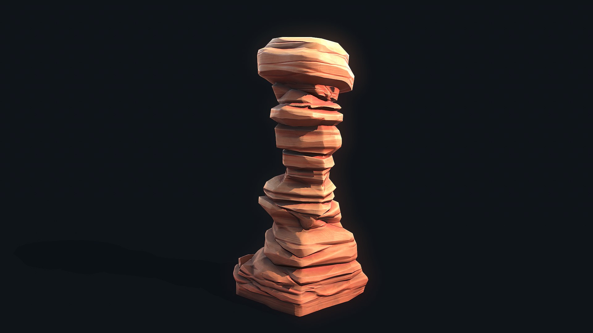 3D Model Stylized Desert Rock 1 - TurboSquid 2134684
