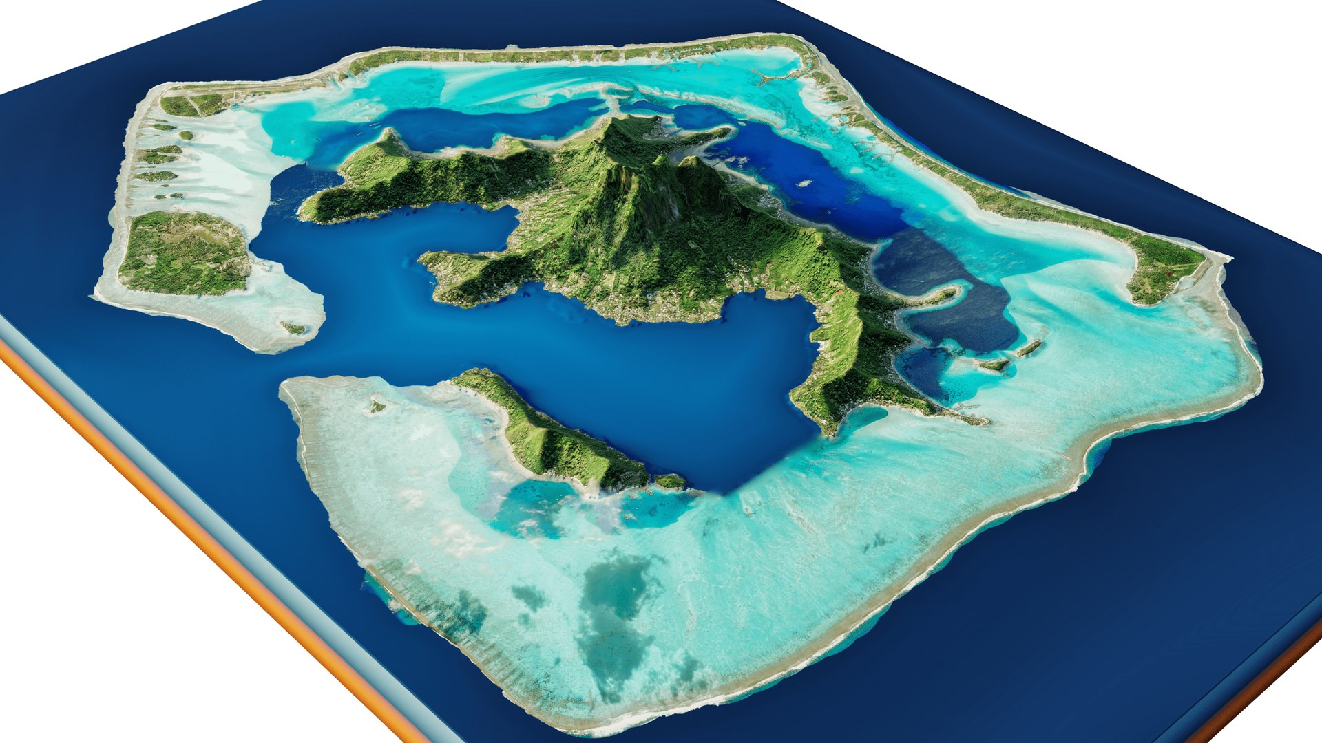 3D Model Bora Bora 3d Model Terrain - TurboSquid 2083652