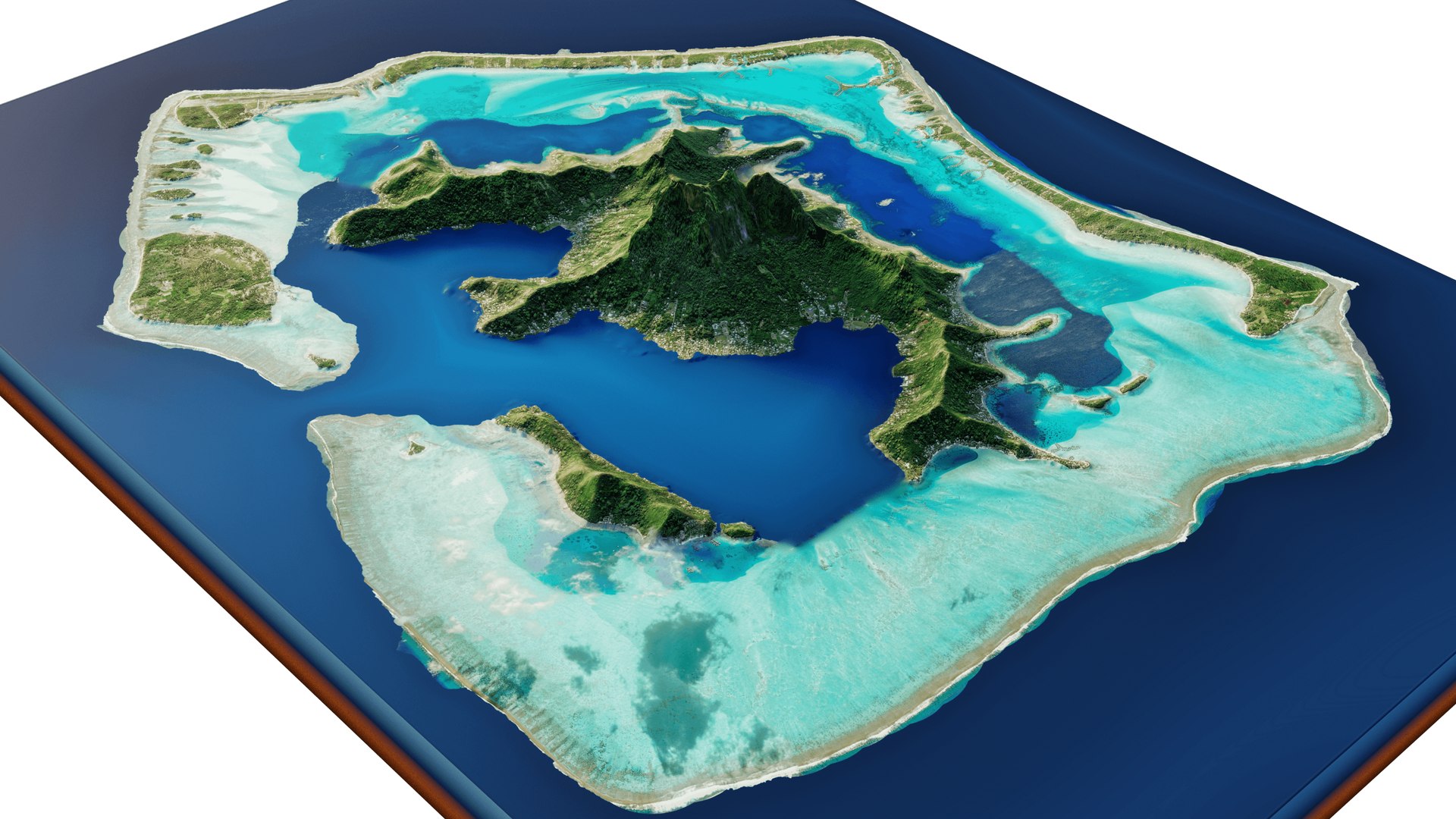 3D Model Bora Bora 3d Model Terrain - TurboSquid 2083652