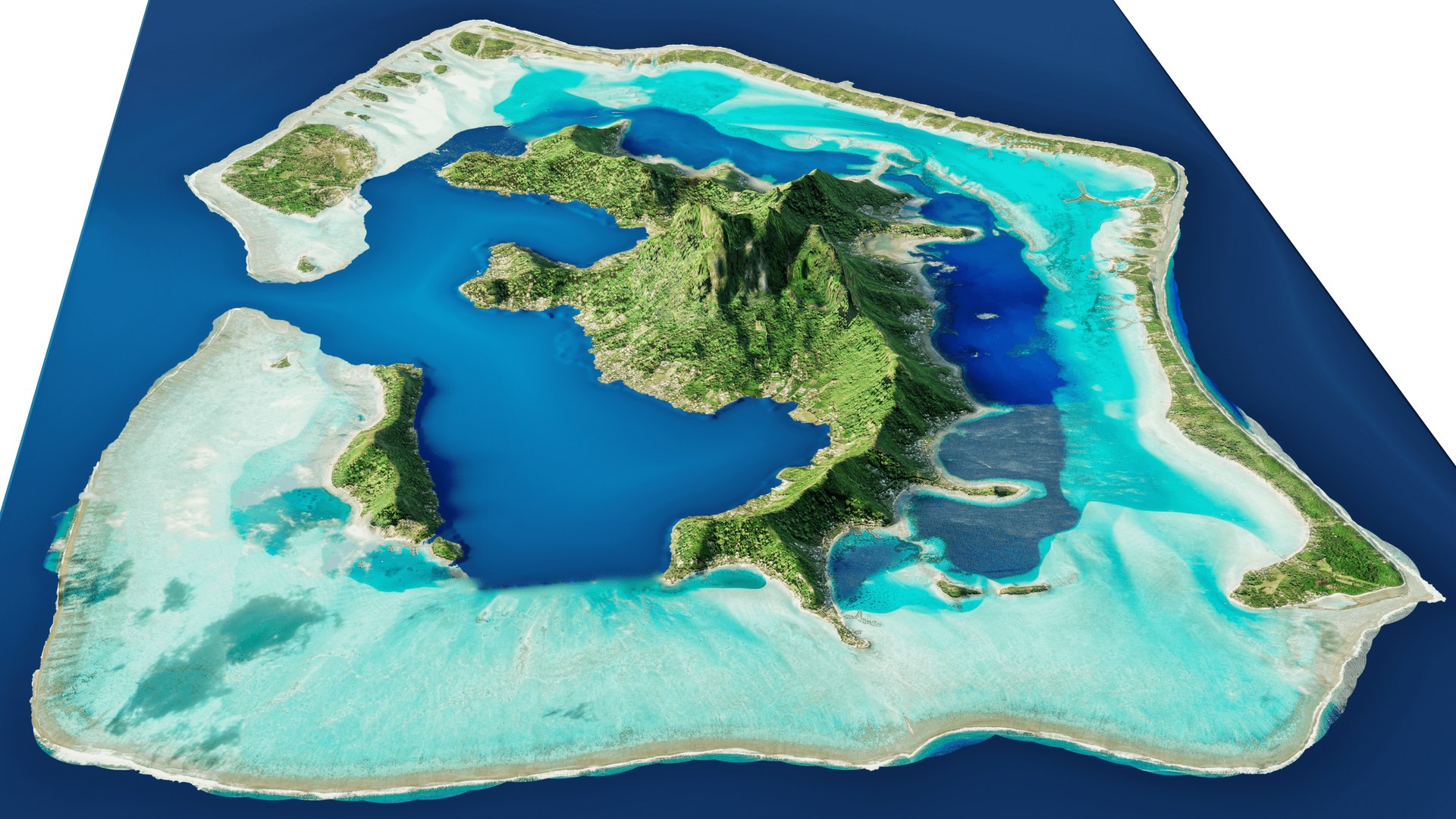 3D Model Bora Bora 3d Model Terrain - TurboSquid 2083652