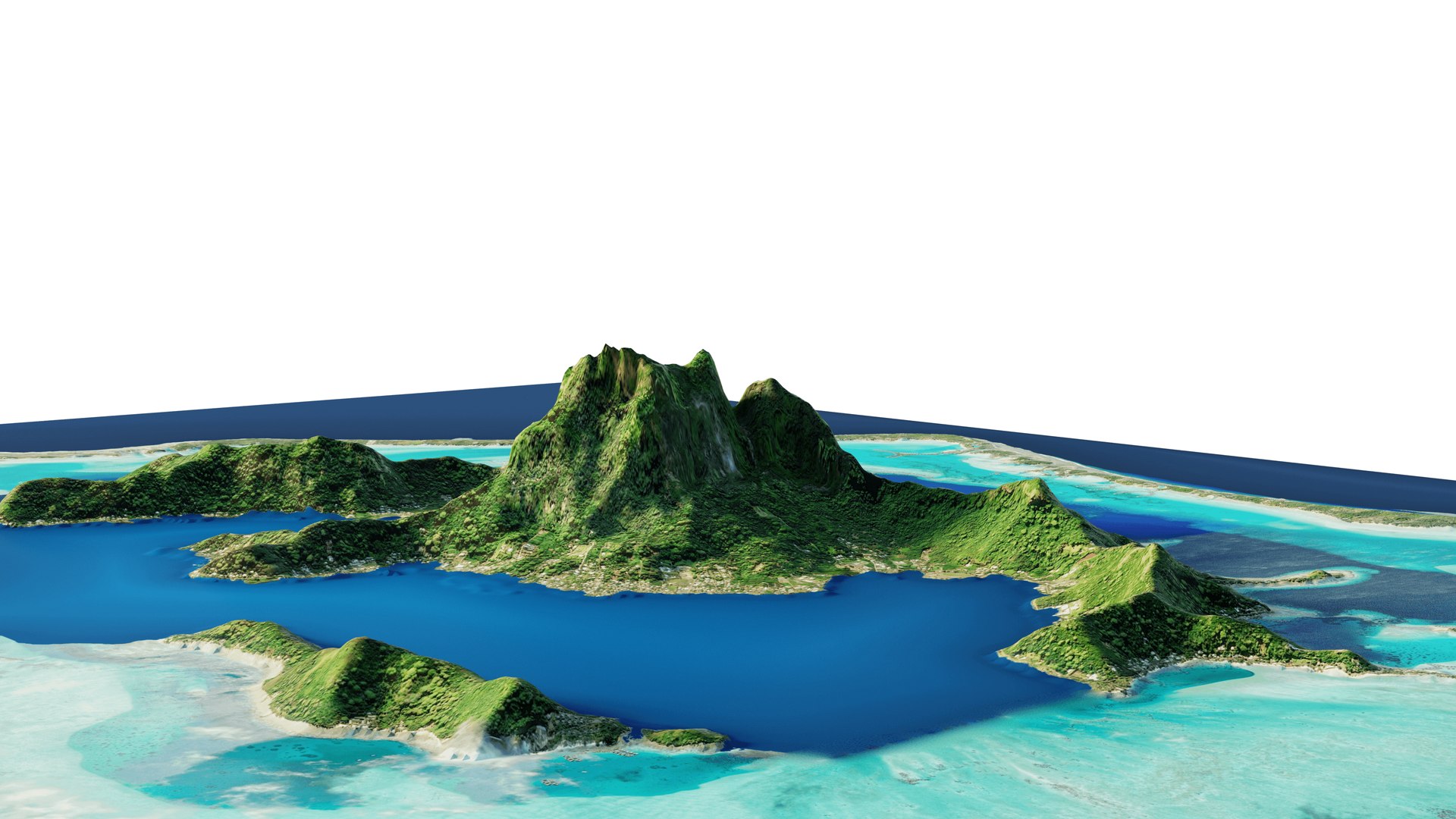 3D Model Bora Bora 3d Model Terrain - TurboSquid 2083652