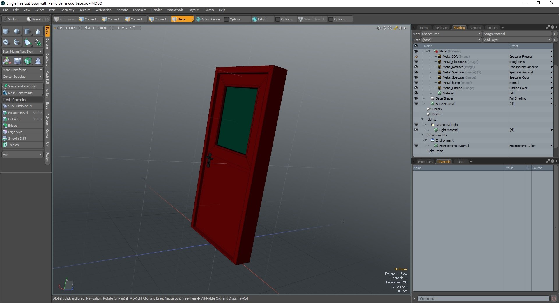 Single Fire Exit Door With Panic Bar 3D Model - TurboSquid 2055002