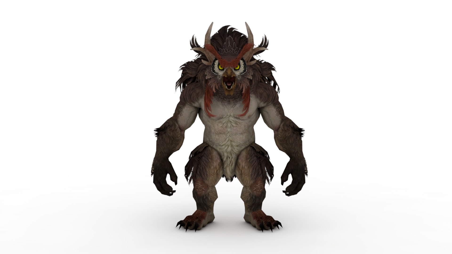 3D Monster Bear Man Model - TurboSquid 2033018
