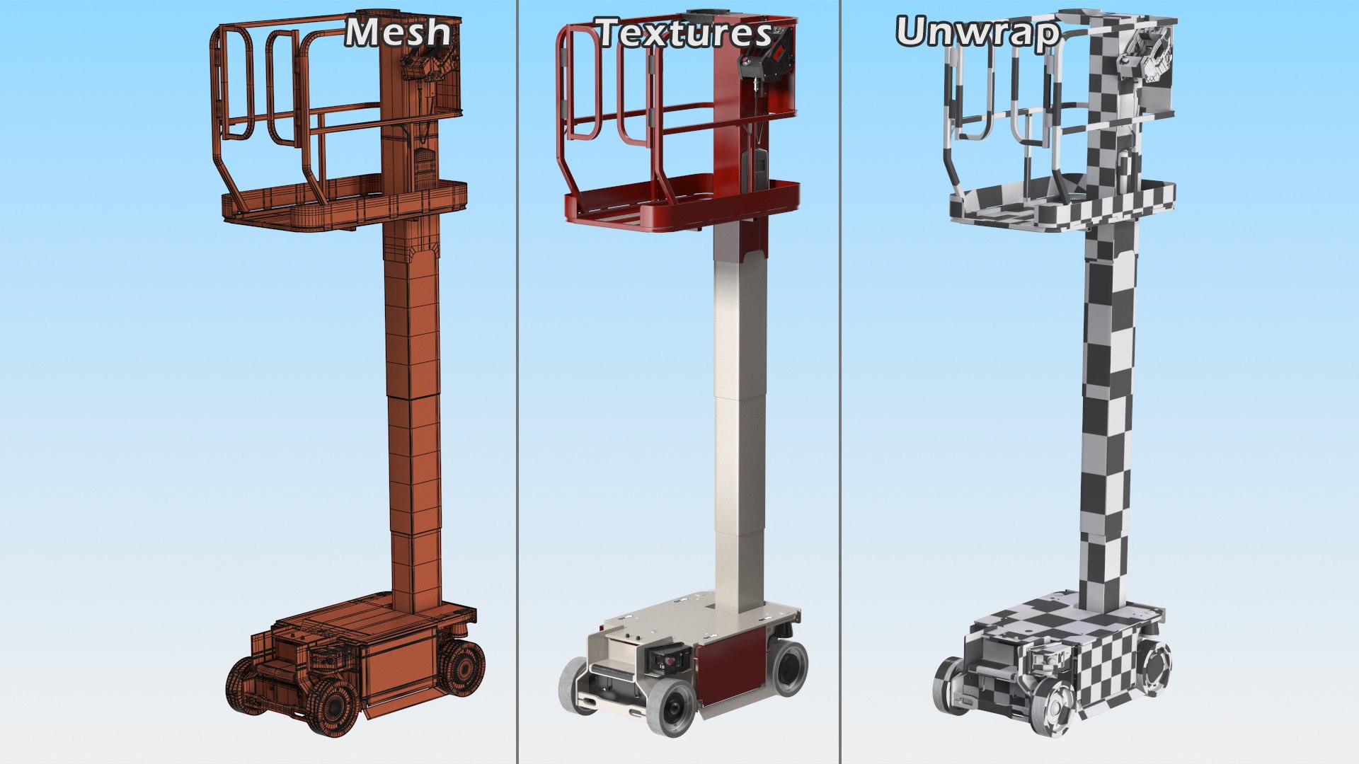 3D Vertical Mast Lift Working Position New model - TurboSquid 1870720