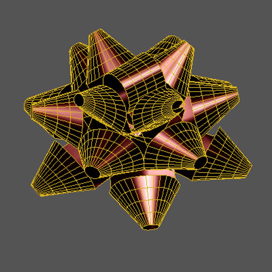3d Model Star Ribbon Bow