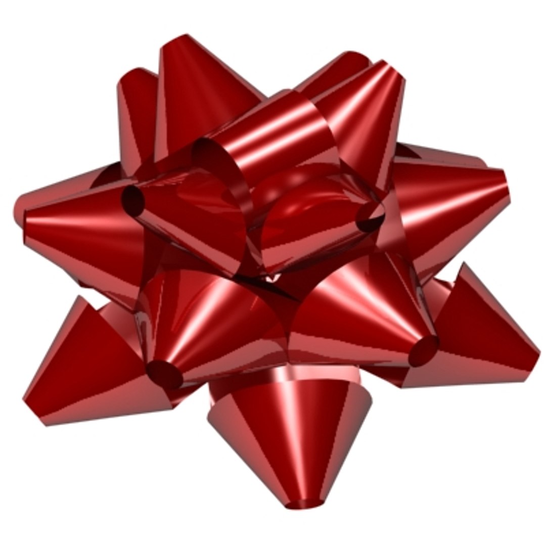 3d Model Star Ribbon Bow