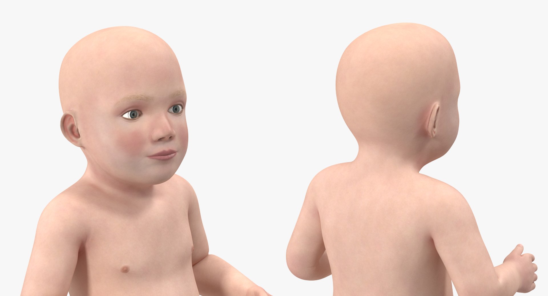 3d Model Baby Boy Standing