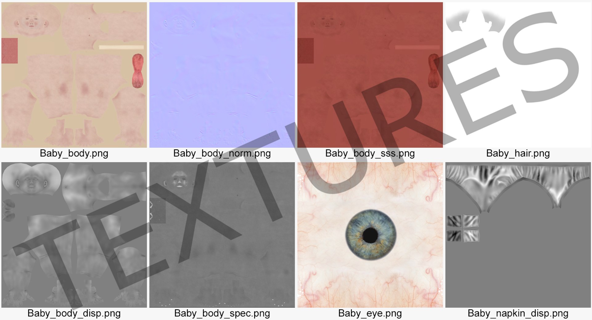 3d Model Baby Boy Standing