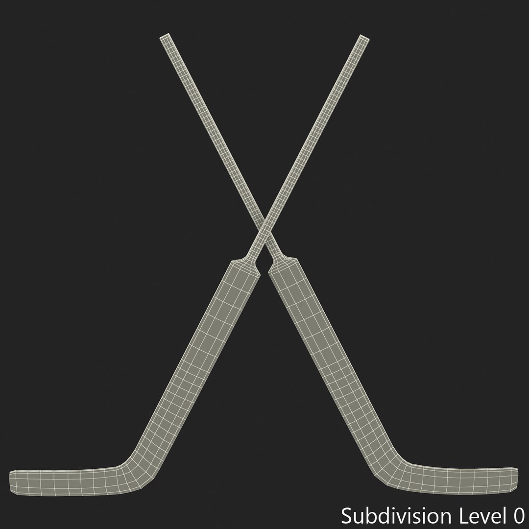 3d model goalie hockey stick
