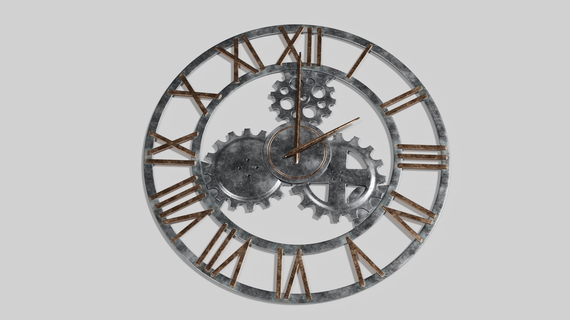 3D Welded Metal Clock - TurboSquid 1953684