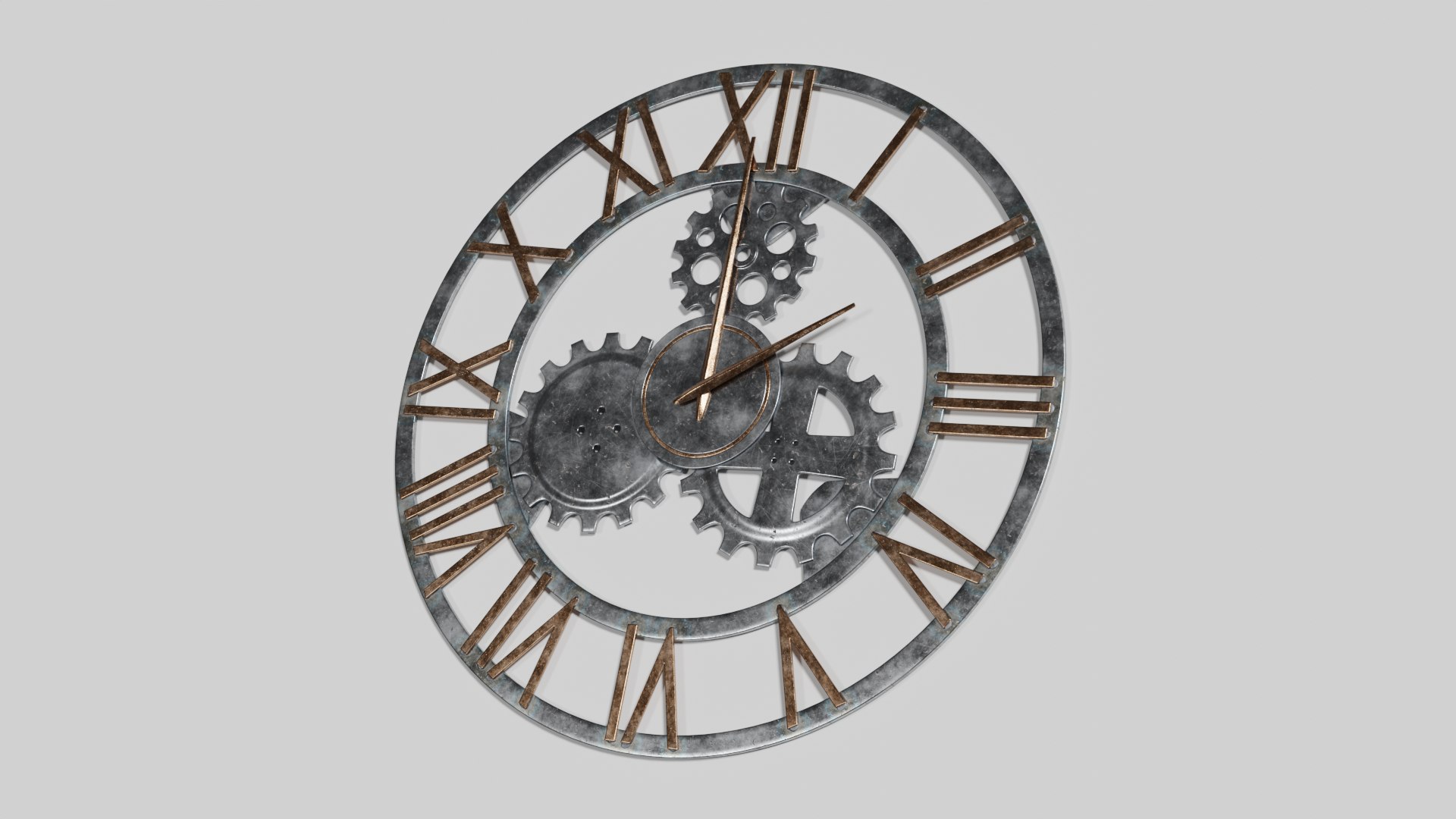 3D Welded Metal Clock - TurboSquid 1953684