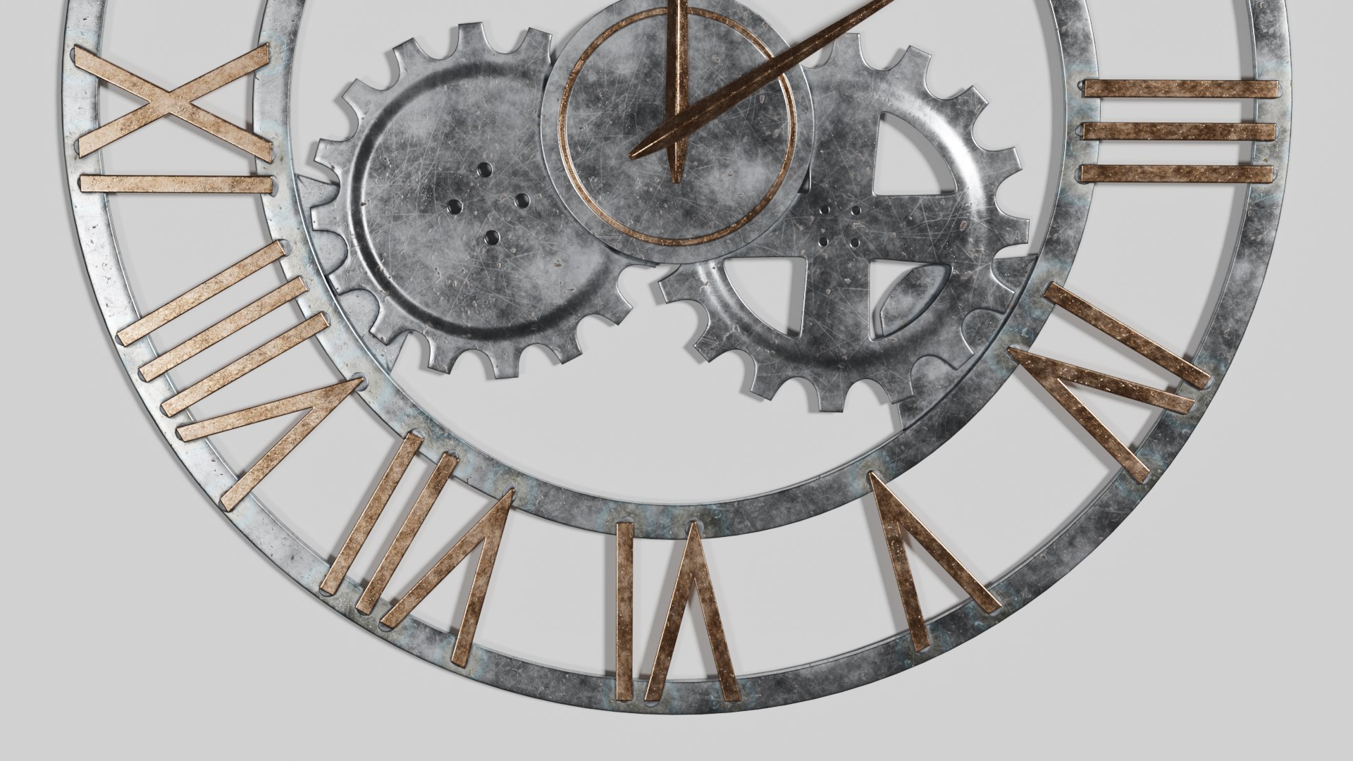 3D Welded Metal Clock - TurboSquid 1953684