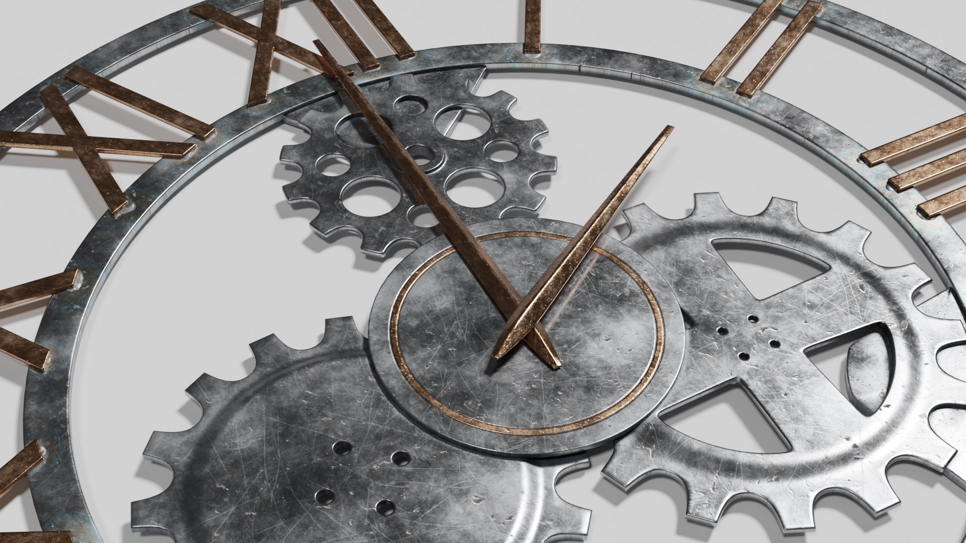 3D Welded Metal Clock - TurboSquid 1953684