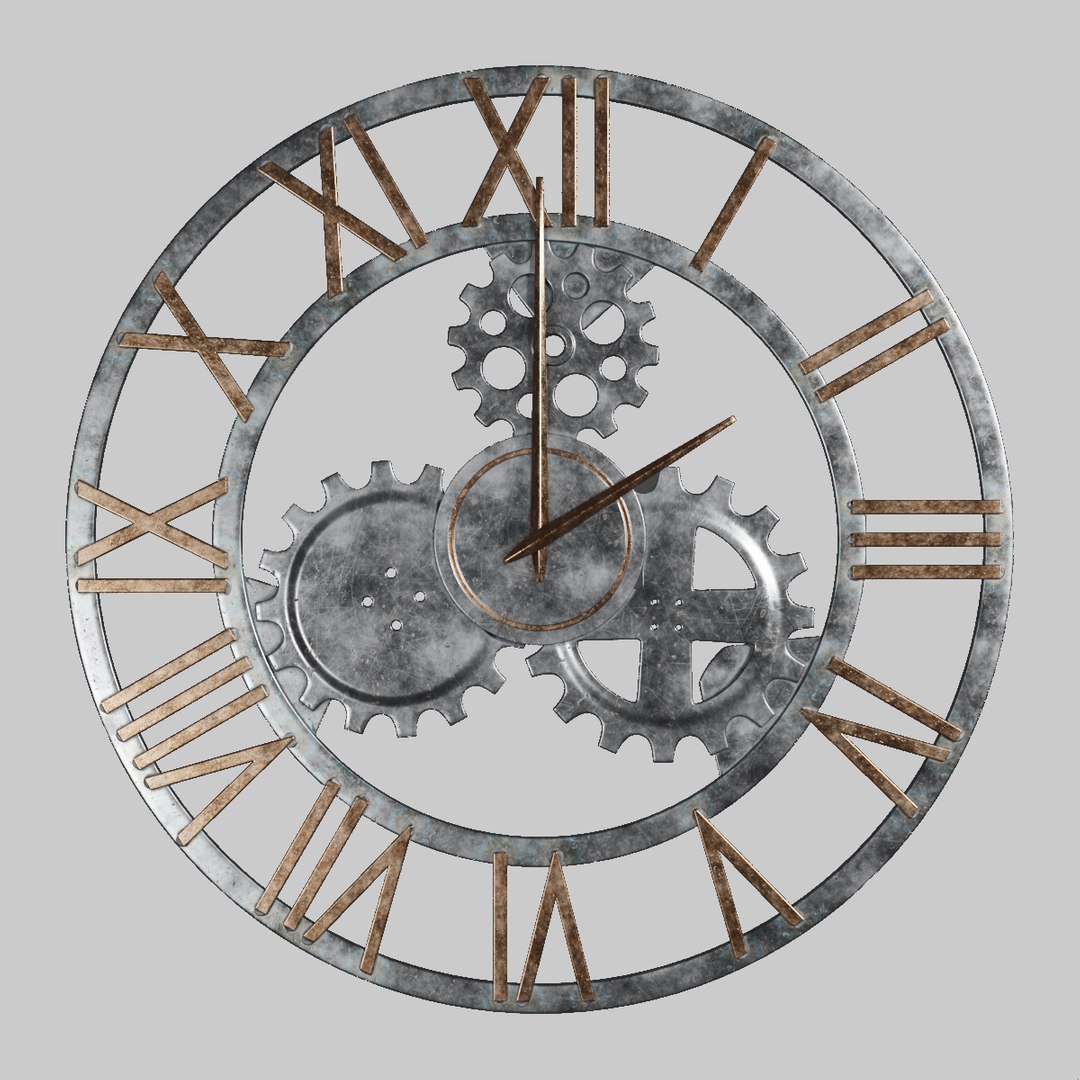 3D Welded Metal Clock - TurboSquid 1953684