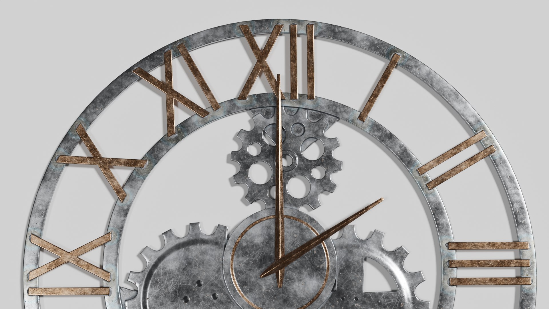 3D Welded Metal Clock - TurboSquid 1953684