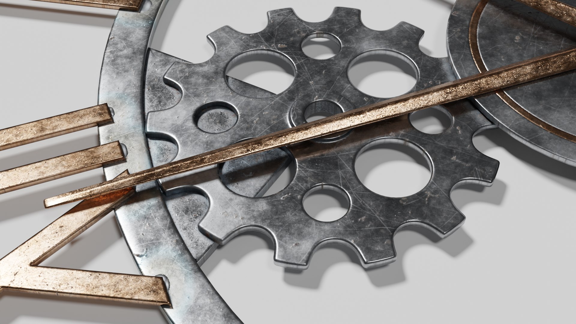 3D Welded Metal Clock - TurboSquid 1953684