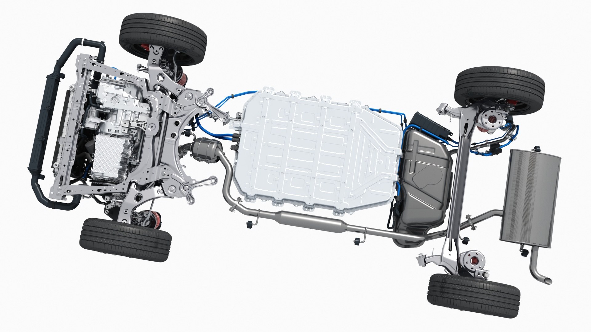Hybrid Electric SUV Chassis X-Ray 3D Model - TurboSquid 2234440