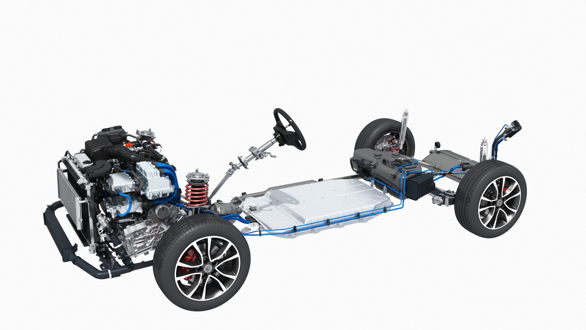 Hybrid Electric SUV Chassis X-Ray 3D Model - TurboSquid 2234440