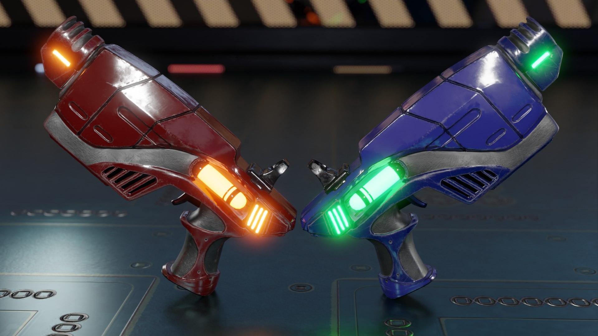 SCI-FI FUTURISTIC GUNS TEXTURED GAME READY 3D - TurboSquid 2179885