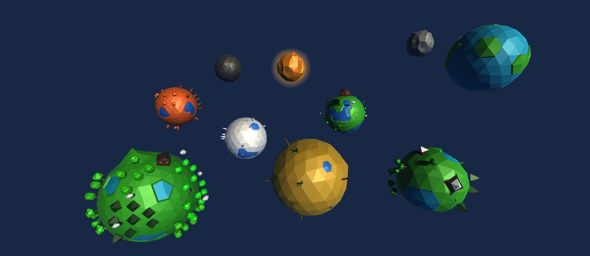 3d Model Planets Moons Sun