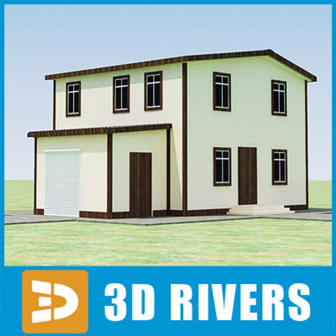 3ds max small town house building