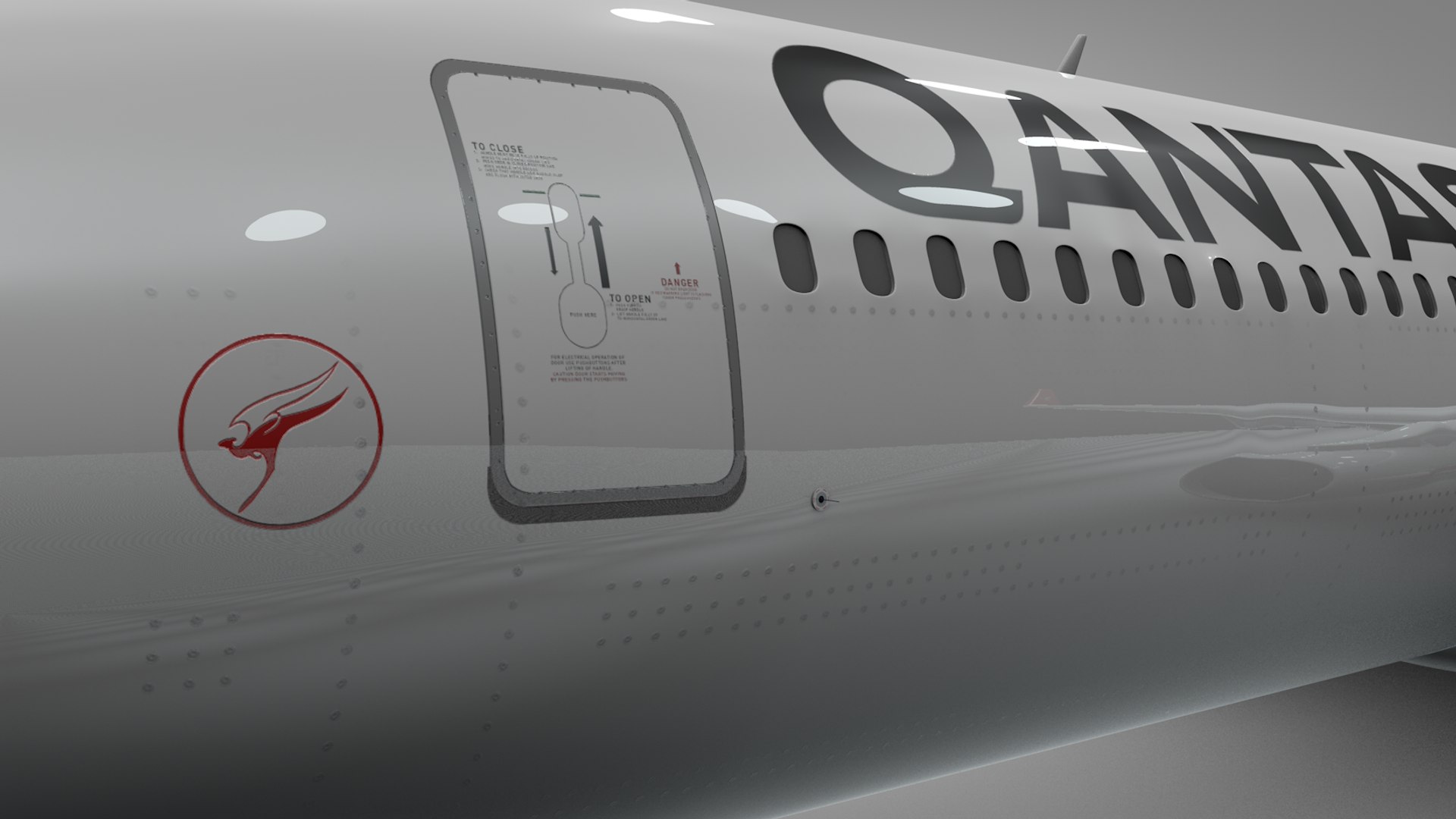 Airbus a330-300 qantas l344 3D model - TurboSquid 1460556