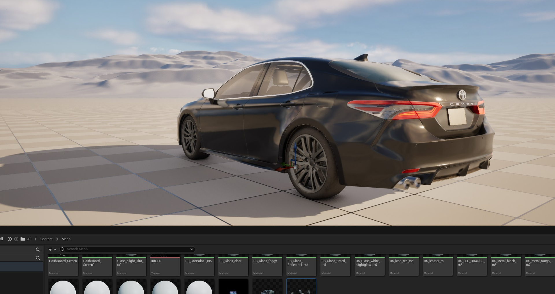 modèle 3D de Toyota Camry - Modélisée - Prête à être rendue - Unreal ...