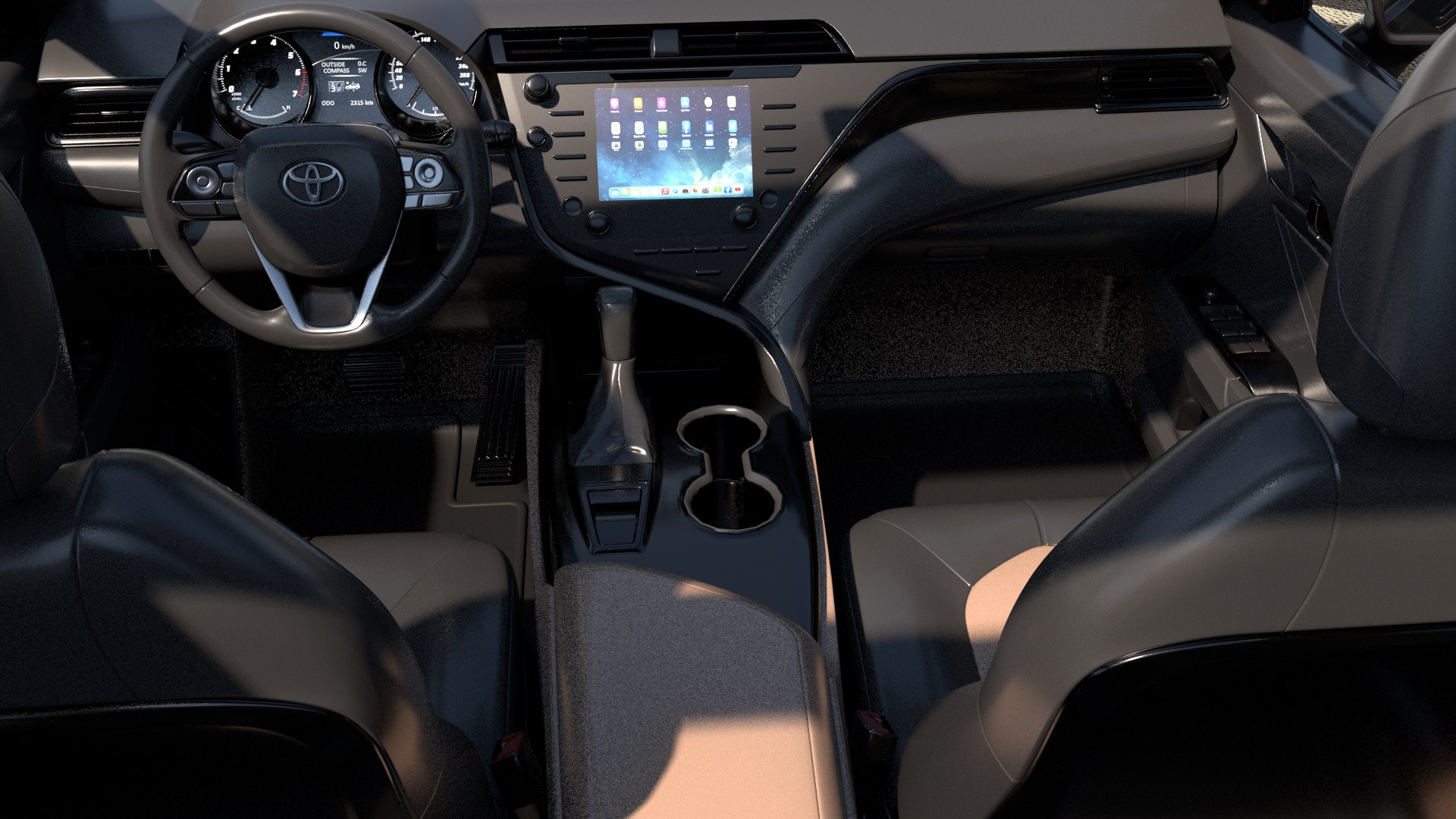 Toyota Camry -Rigged- Render Ready-unreal-vray-redshift 3D Model ...