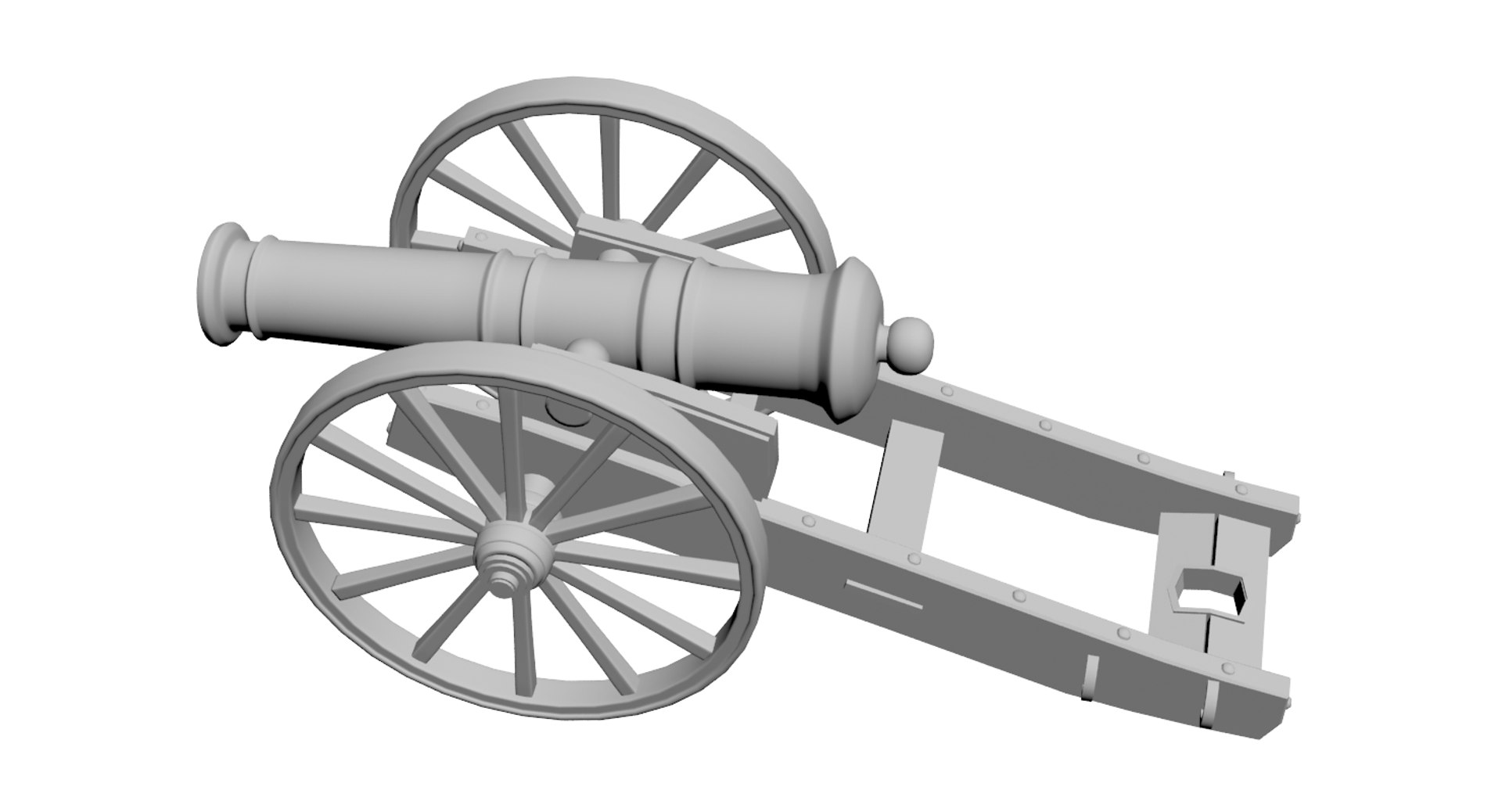3d Cannon Gun Model