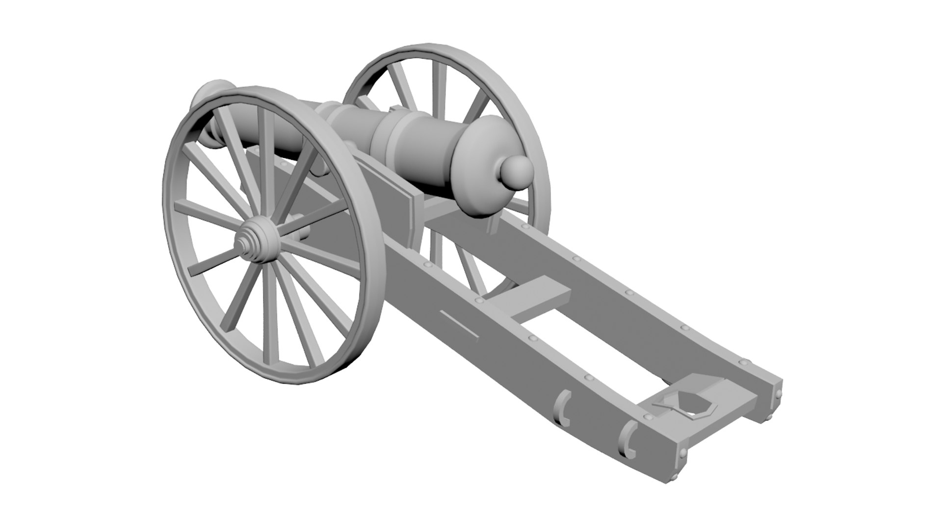 3d Cannon Gun Model
