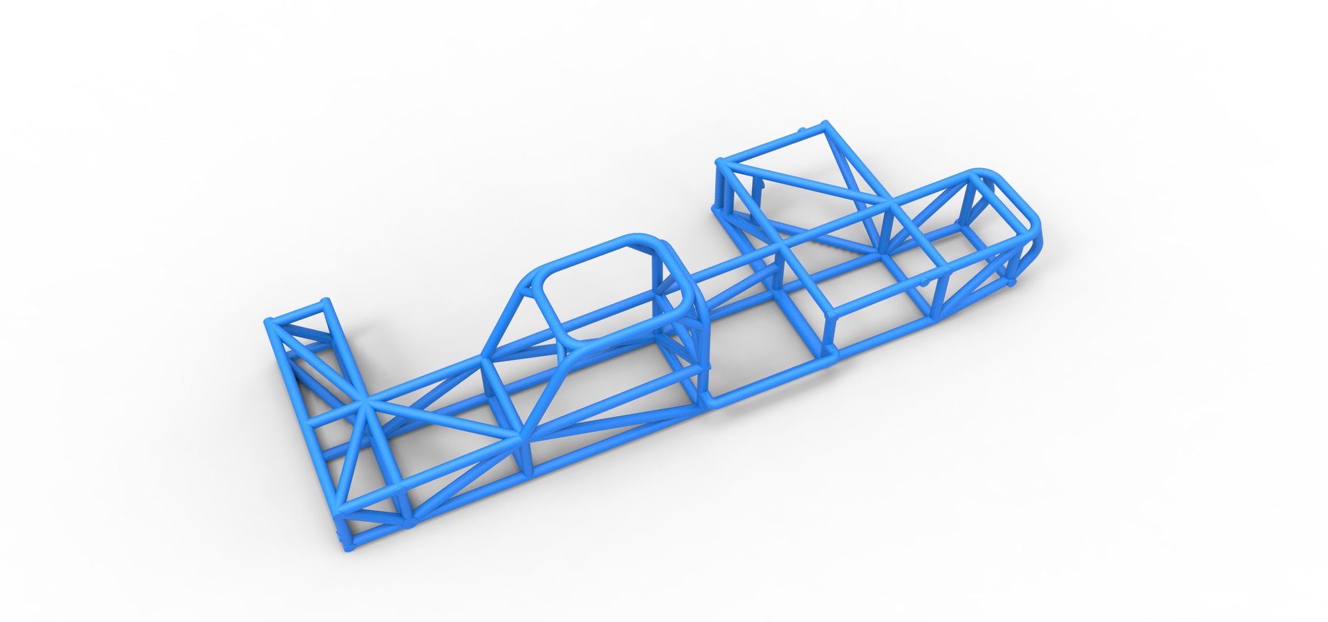 Diecast Frame Of Supermodified Rear Engine Race Car Scale 1 To 25 3D ...