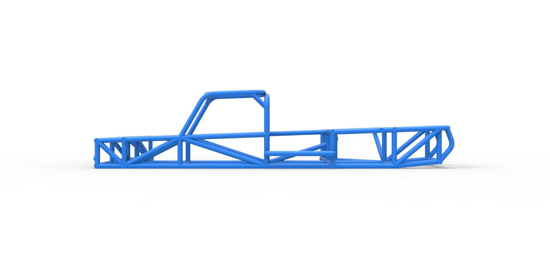 Diecast Frame Of Supermodified Rear Engine Race Car Scale 1 To 25 3D ...