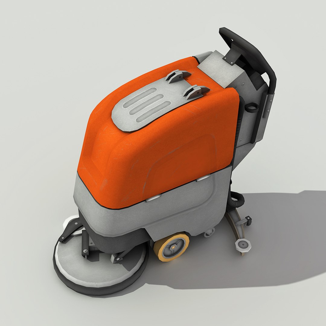 3d Model Walk Scrubber Drier