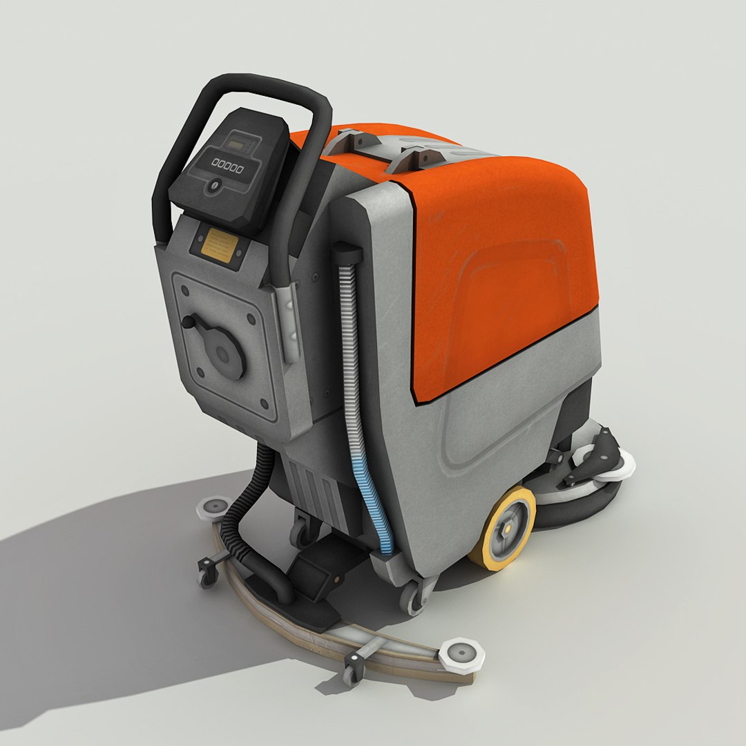 3d Model Walk Scrubber Drier