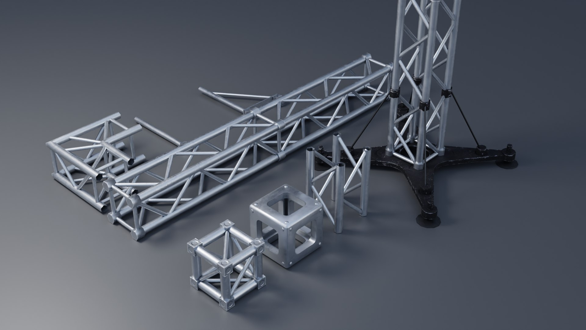 Trusses Clean And Rusty 4K And 2K 3D - TurboSquid 2055273