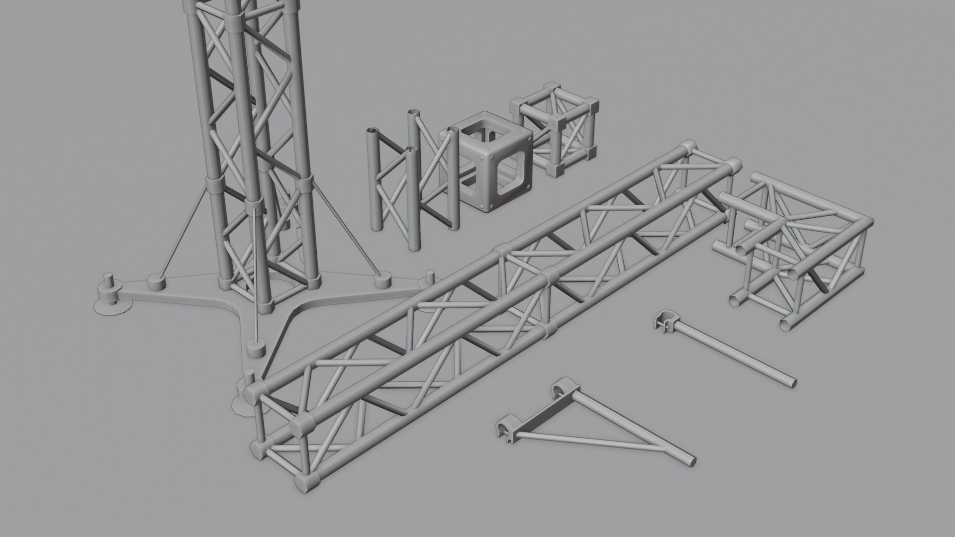 Trusses Clean And Rusty 4K And 2K 3D - TurboSquid 2055273