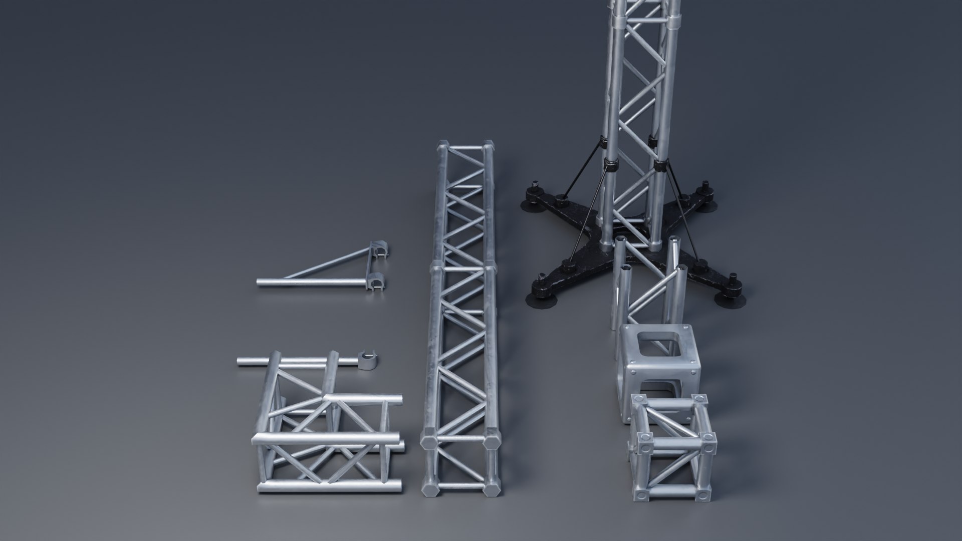 Trusses Clean And Rusty 4K And 2K 3D - TurboSquid 2055273