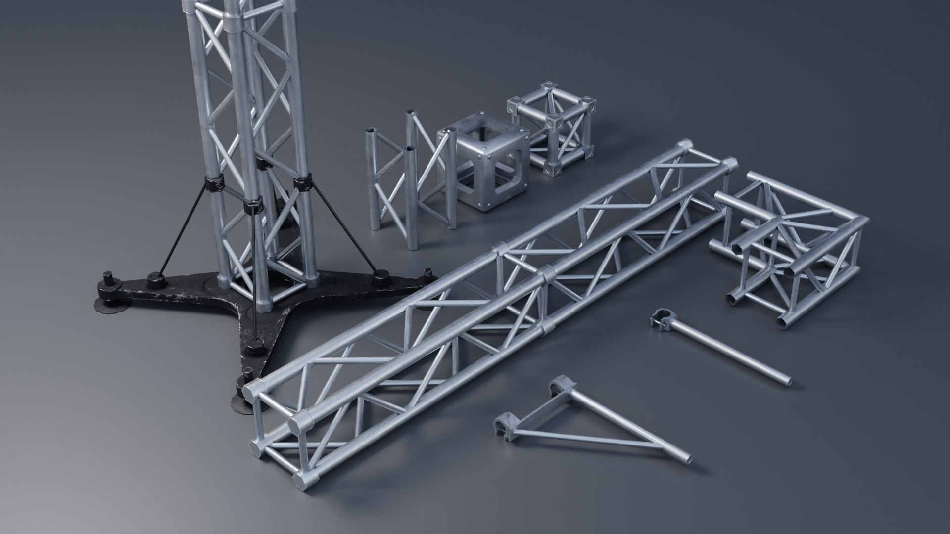 Trusses Clean And Rusty 4K And 2K 3D - TurboSquid 2055273