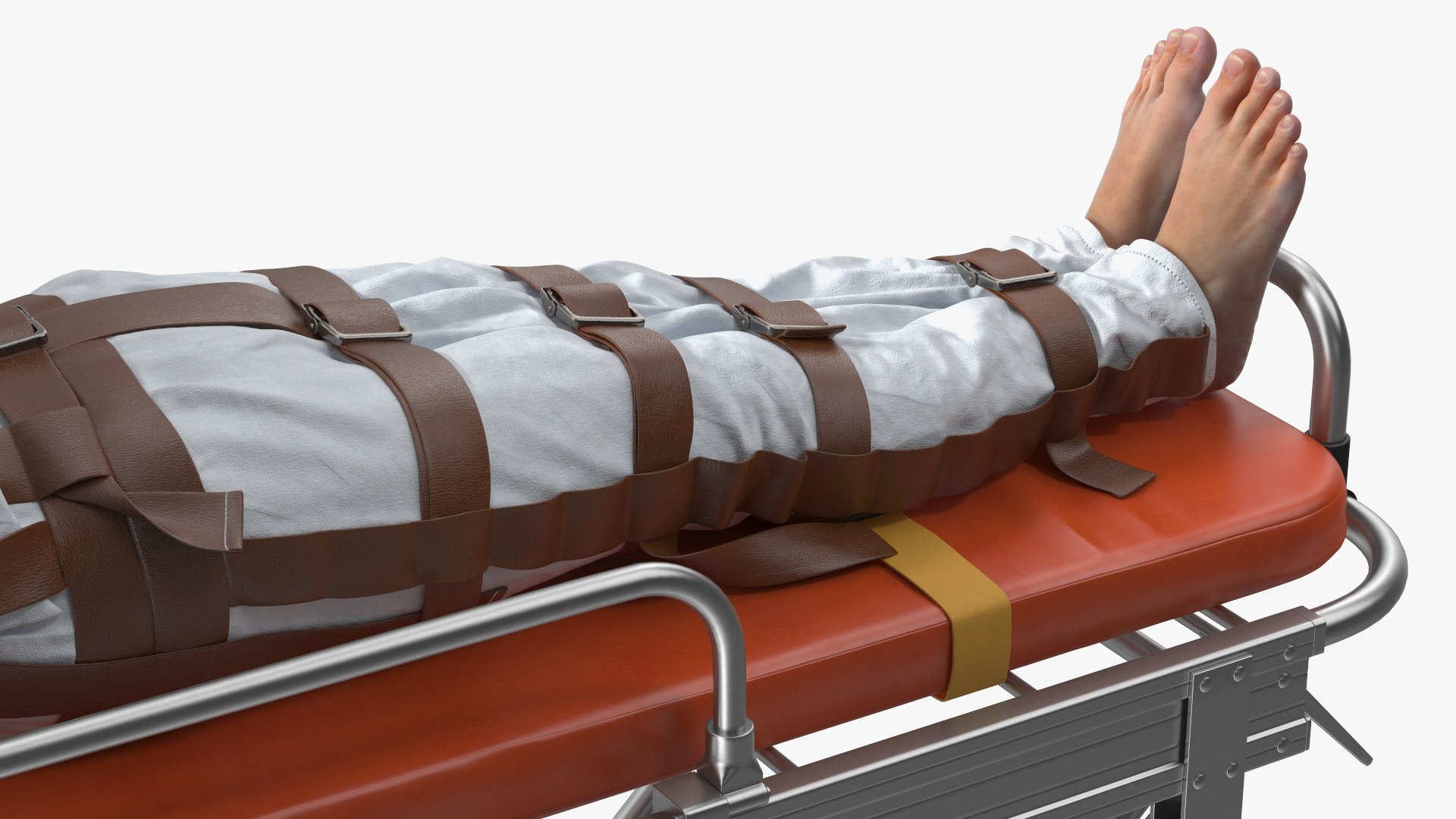 Patient In Straitjacket On Hospital Stretcher 3D Model - TurboSquid 2292416