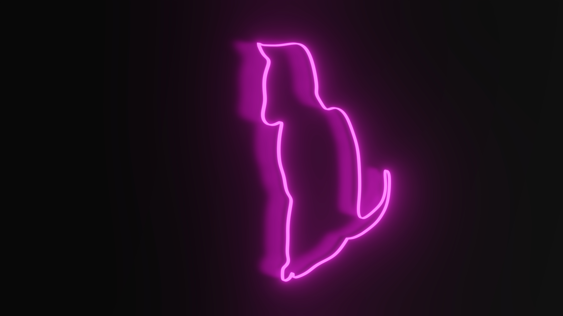 Neon Purple Cat 3D model - TurboSquid 1813611