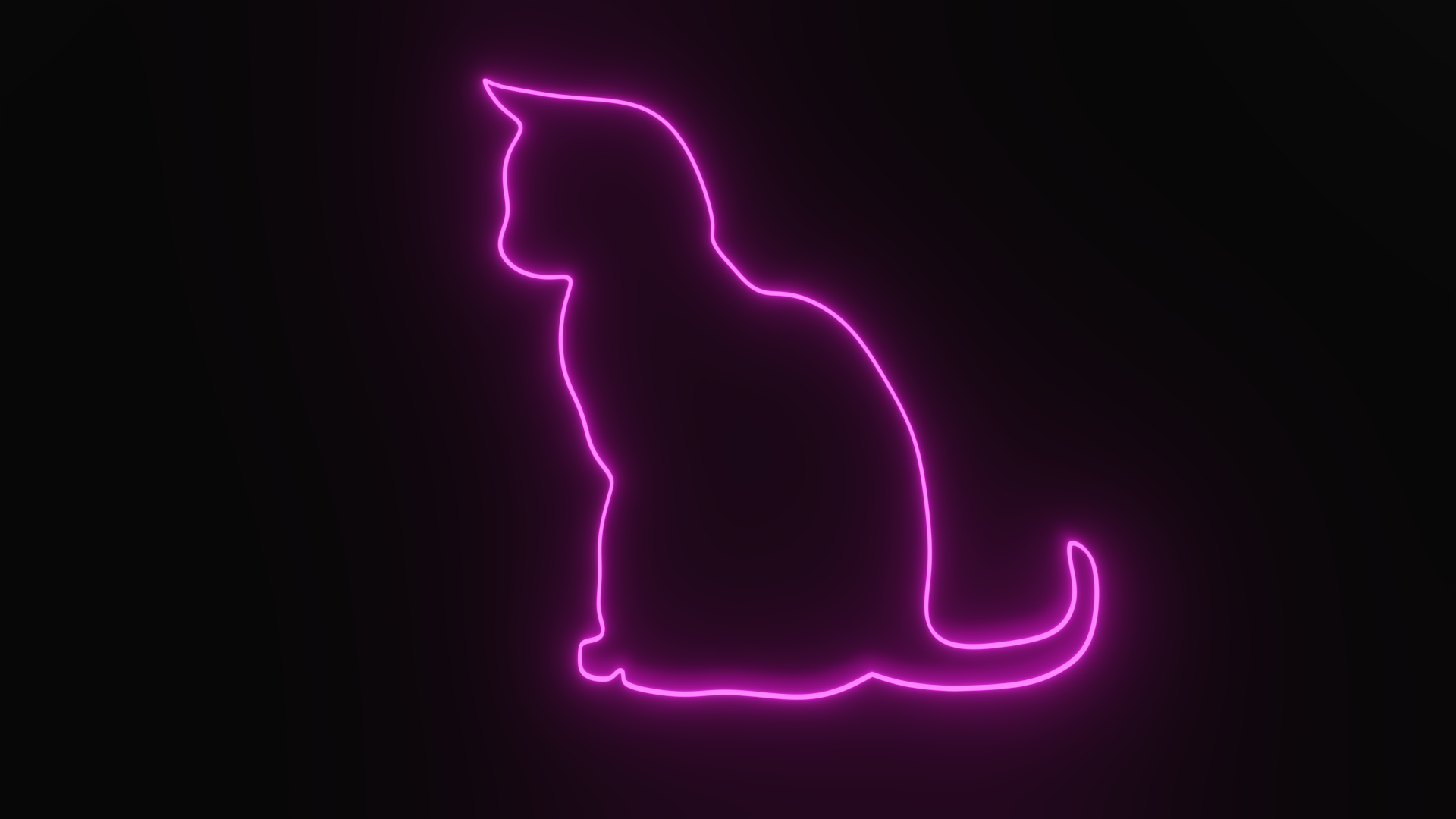 Gato Roxo Neon Modelo 3D - TurboSquid 1813611