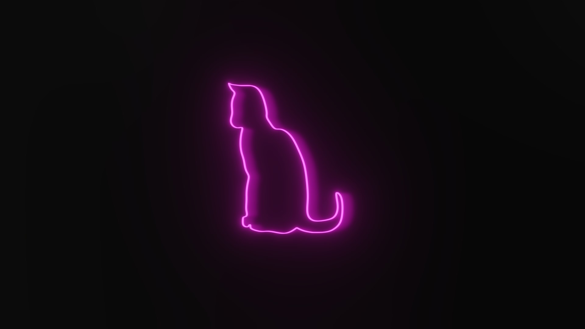 Neon Purple Cat 3D Model - TurboSquid 1813611