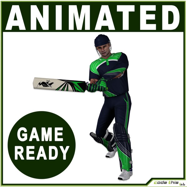 Cricket Player 3D Models for Download | TurboSquid